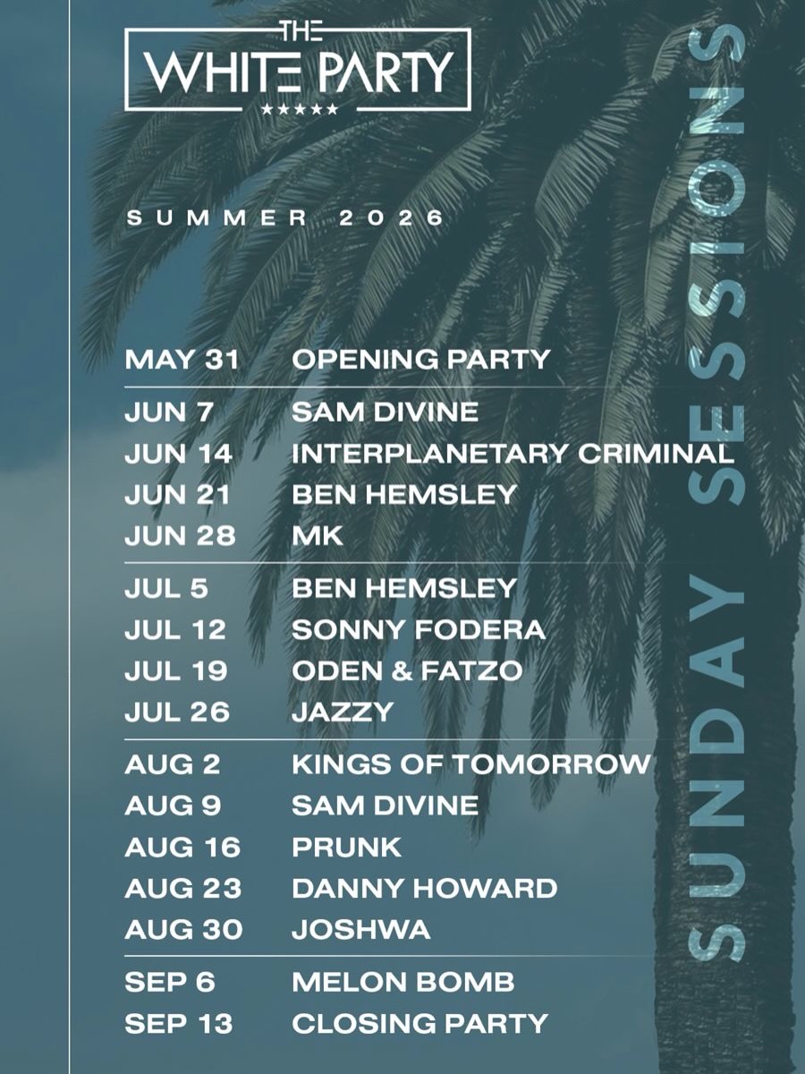 White Party - Official DJ Lineup 2026 - Zante Parties & Events